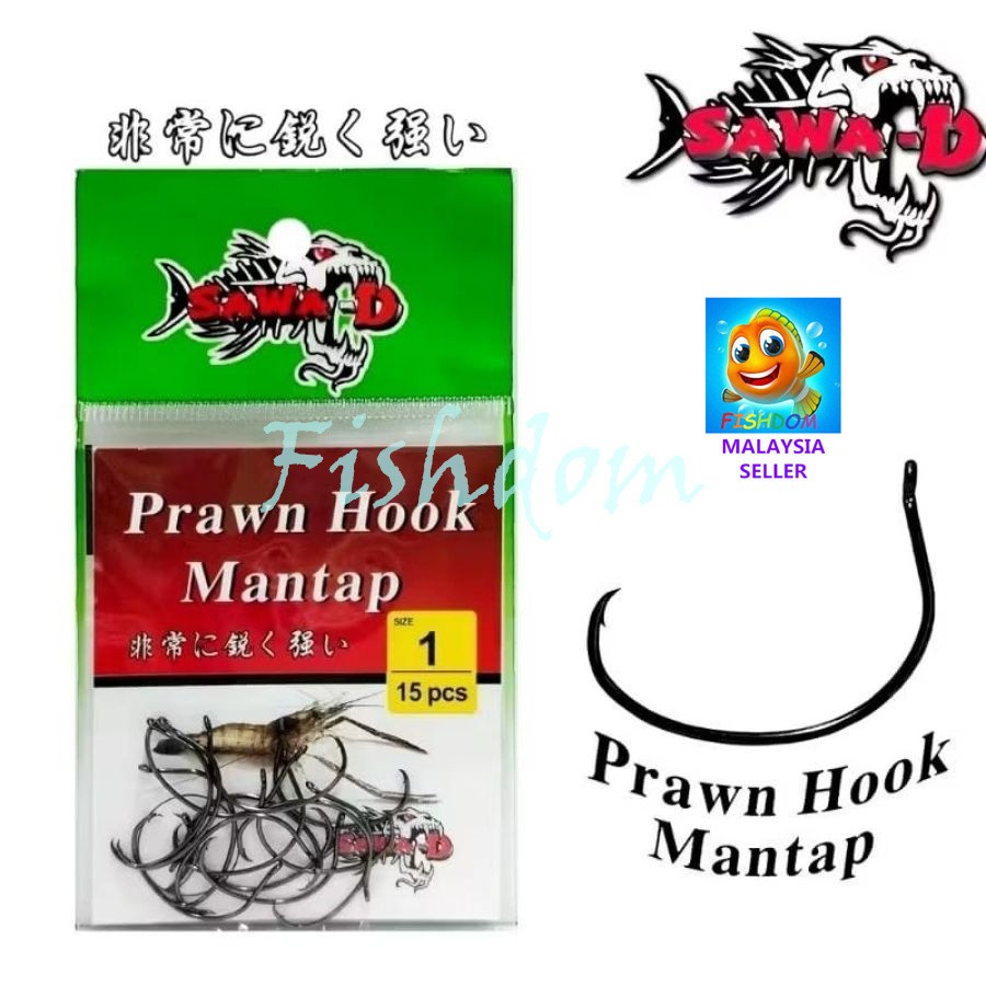 MATA FISHDOM SAWA-D PRAWN HOOK GREAT EYE SHRIMP HOOK EYE DEADLY SHRIMP ...