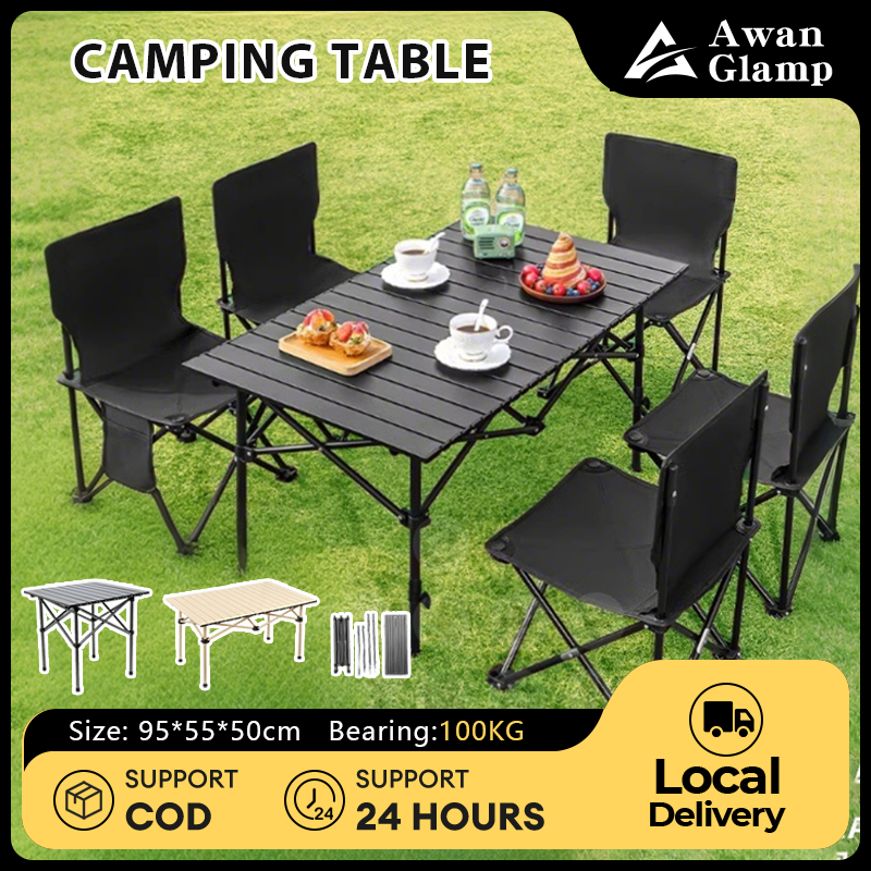 Camping Foldable Table Portable Folding Meja Outdoor garden Picnic Egg ...