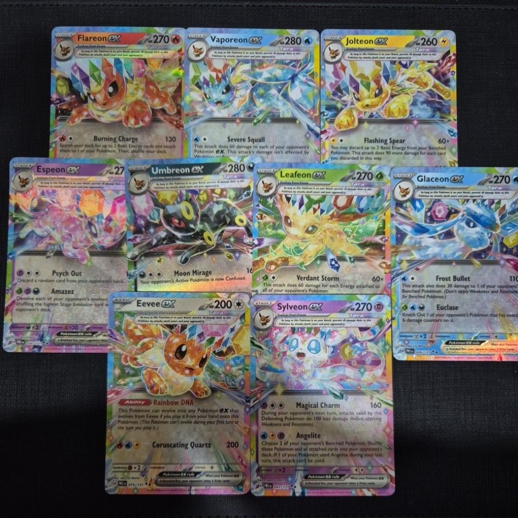 Pokemon Card TCG: SV8.5 Prismatic Evolution: Eevee/ Flareon/ Vaporeon/ Jolteon/ Espeon/ Umbreon ...