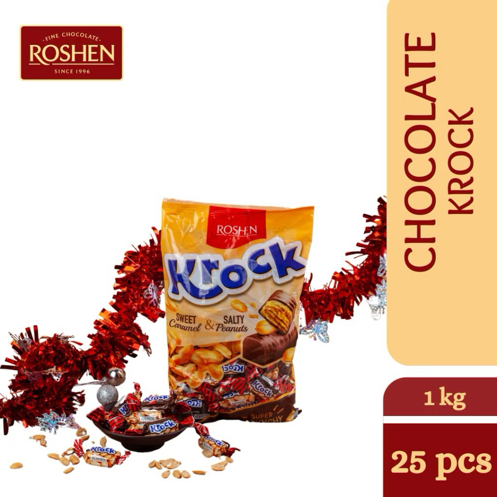 Roshen Krock Peanut Chocolate Paste 250g/500g/1kg(Halal) | Shopee ...