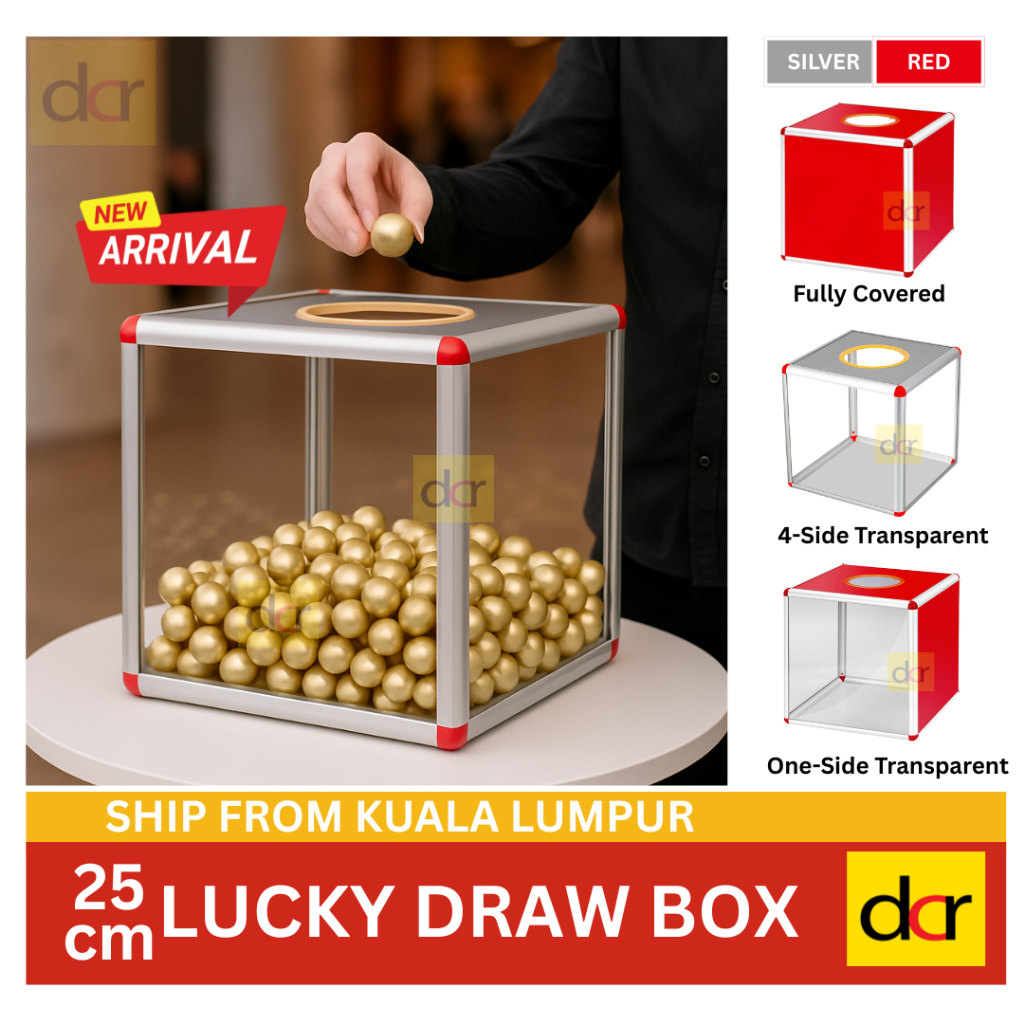 25cm Kotak Cabutan Bertuah Lucky Draw Box, Lottery Box, Prize Drawing ...