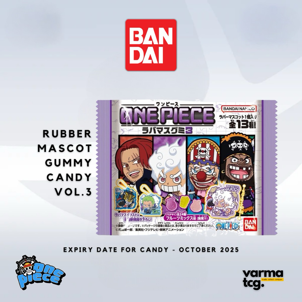 ONE PIECE RUBBER MASCOT GUMMY CANDY vol.3 - PACK | Shopee Philippines