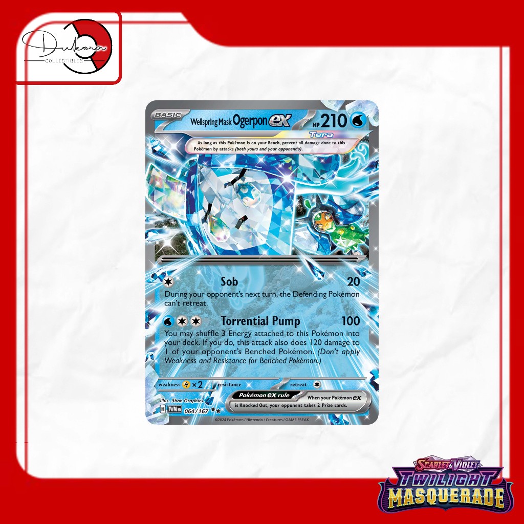 Wellspring Mask Ogerpon EX - 064/167 - Double [Pokémon TCG : Twilight ...