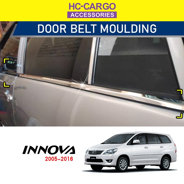 Toyota Innova 2005 - 2016 3D door lining chrome / door belt moulding ...