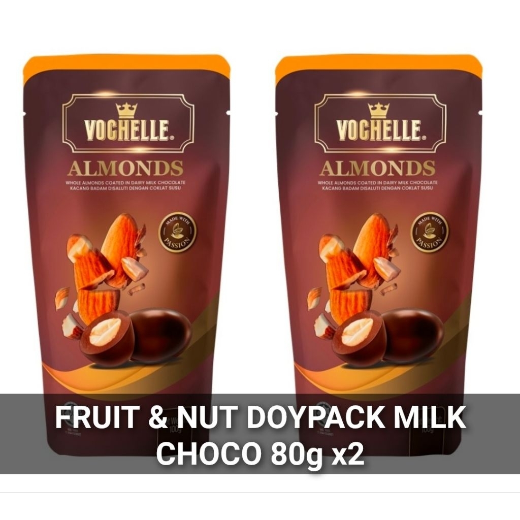 VOCHELLE Halal Fruits & Nuts Doypack Chocolate Milk 80g | Shopee ...