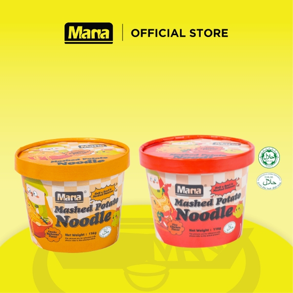 【Expired December 2025】Mana Mashed Potato Noodle 116G 【Fire Chicken ...