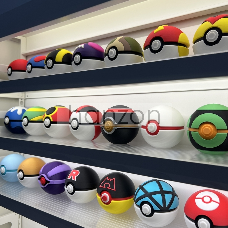 3D Printed Assembly Pokemon Ball Collectible Toy Model DIY (Pokeball ...