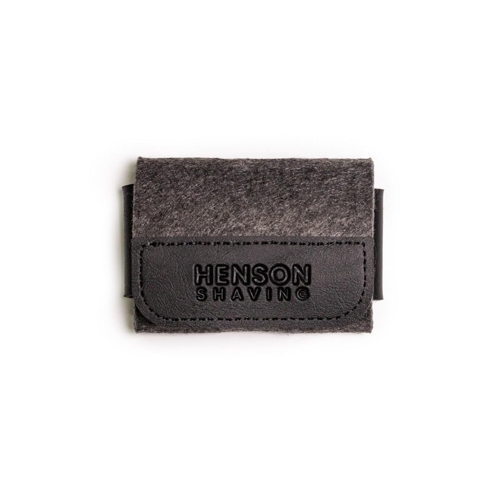 Henson Shaving Razor Case Travel Case - Vegan Leather and Merino Wool ...