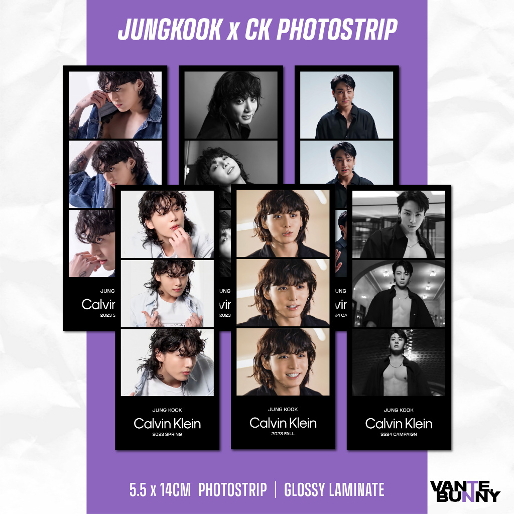 Jungkook JK CK Behind Photostrip - Fanmade Photo Card Set Photo PC | Shopee Philippines