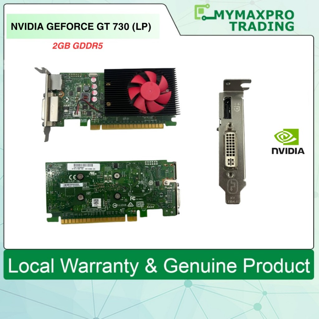 Nvidia GeForce GT 730 2GB 64Bits GDRR5 Low Profile Graphic Card DVI-I ...