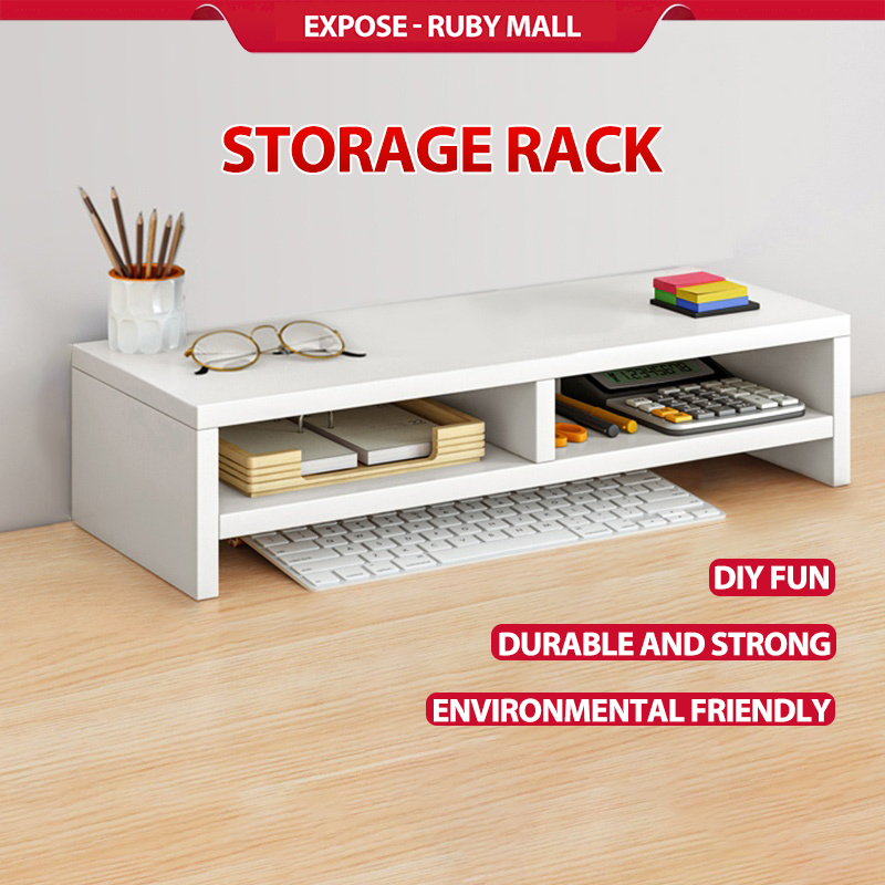 Monitor Rack Stand Screen Increase Height Shelf Computer Stand Keyboard ...