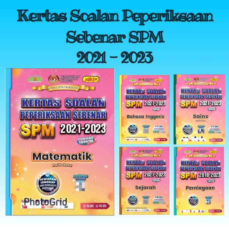 Sayan - Edition 2024 Past Year SPM 2021-2023 SPM Actual Exam Question ...