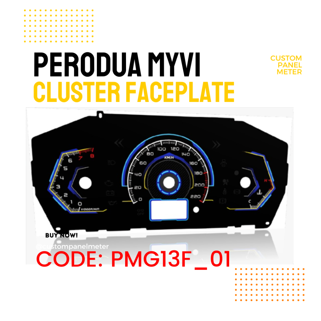 PERODUA MYVI GEN1 CLUSTER METER SPEEDOMETER FACE PLATE PANEL CUSTOM ...
