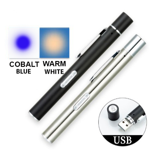 Pentorch Medical Yellow + Cobalt Blue Torch Light Penlight Flashlight ...