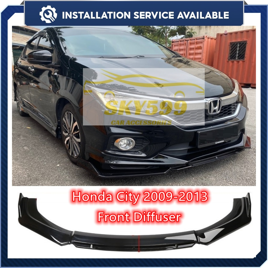Honda City tmo 2009-2013 Front Bumper Diffuser Lip Wrap Angle Splitters ...