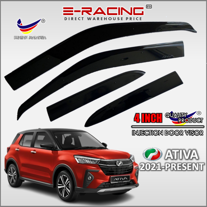 Perodua Ativa 2021- Present 4" INJECTION Door Visor (Japan Rocky Design ...