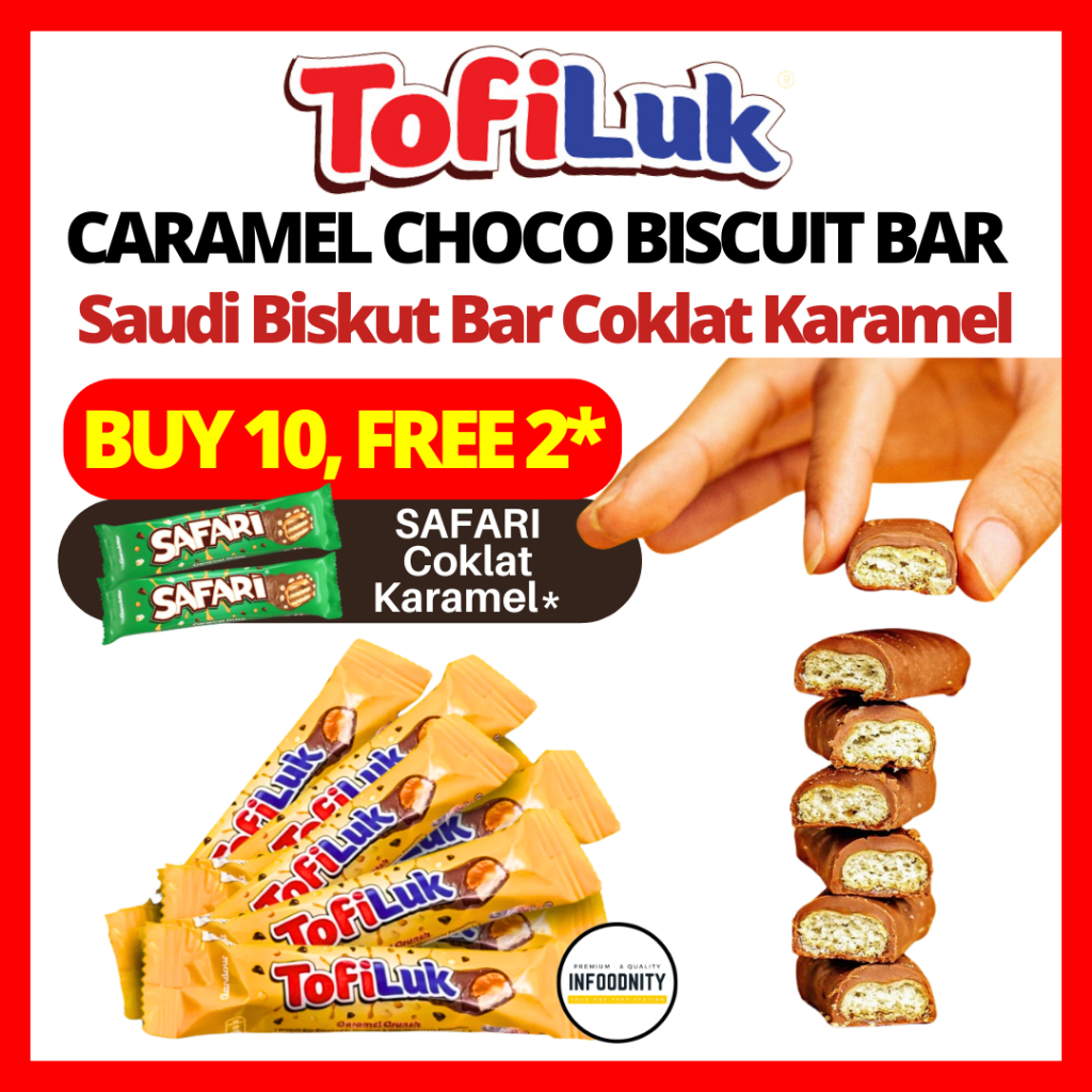 TOFILUK Caramel Crunch Chocolate Bar Coklat Tofiluk Chocolat Coklat ...