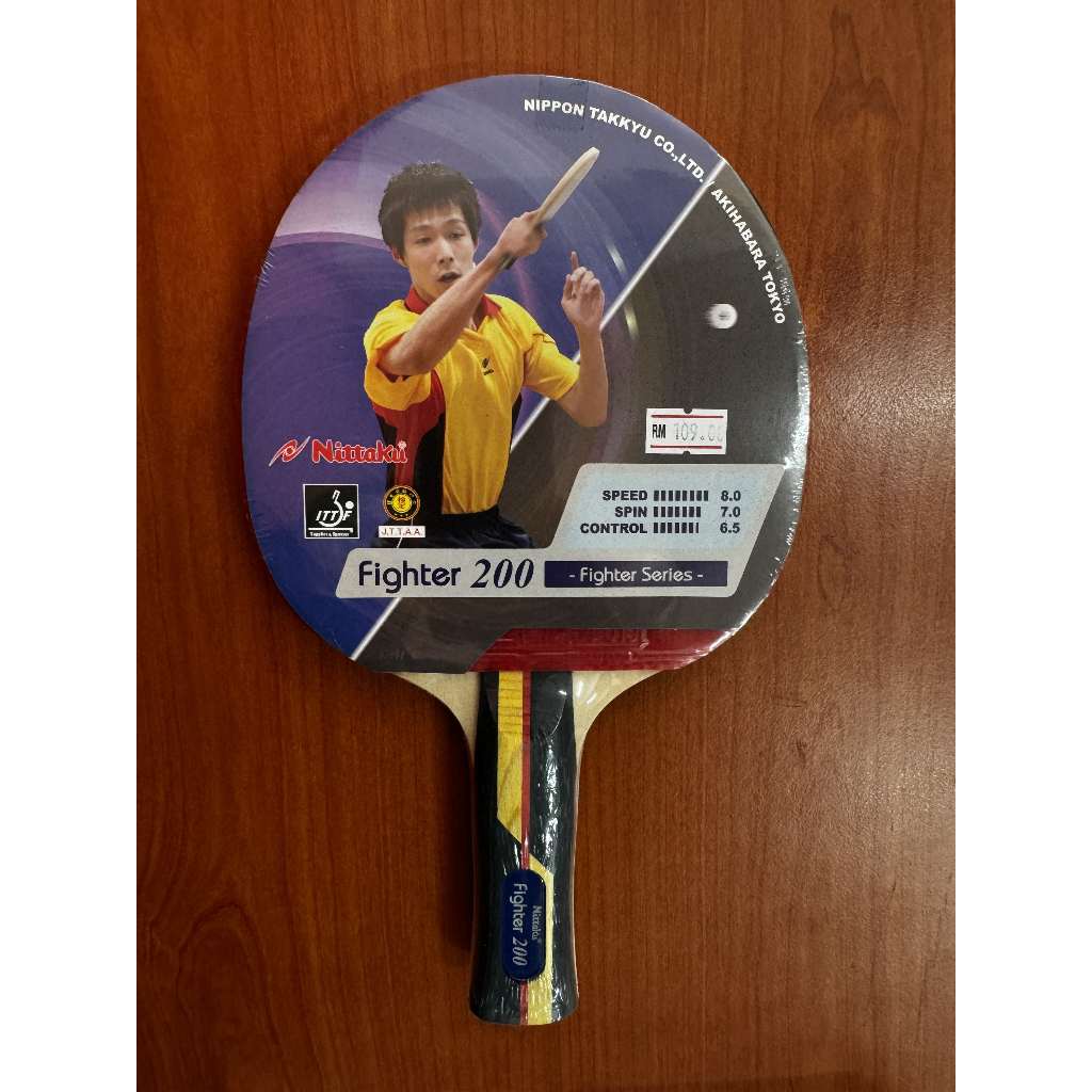 Nittaku Fighter 200 Fighter Series Ping Pong Bat Table Tennis | Shopee ...