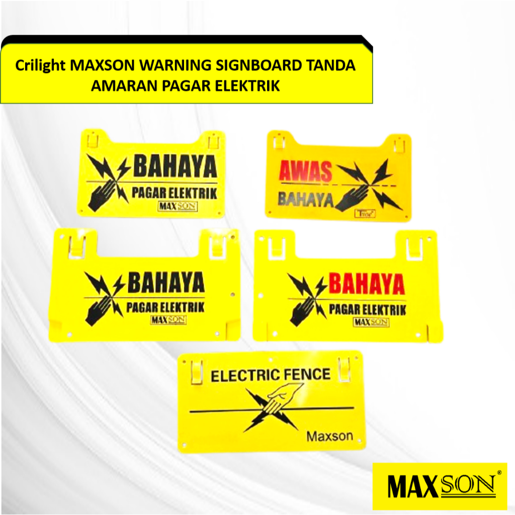 Crilight Warning Signboard Pagar Elektrik | Shopee Philippines