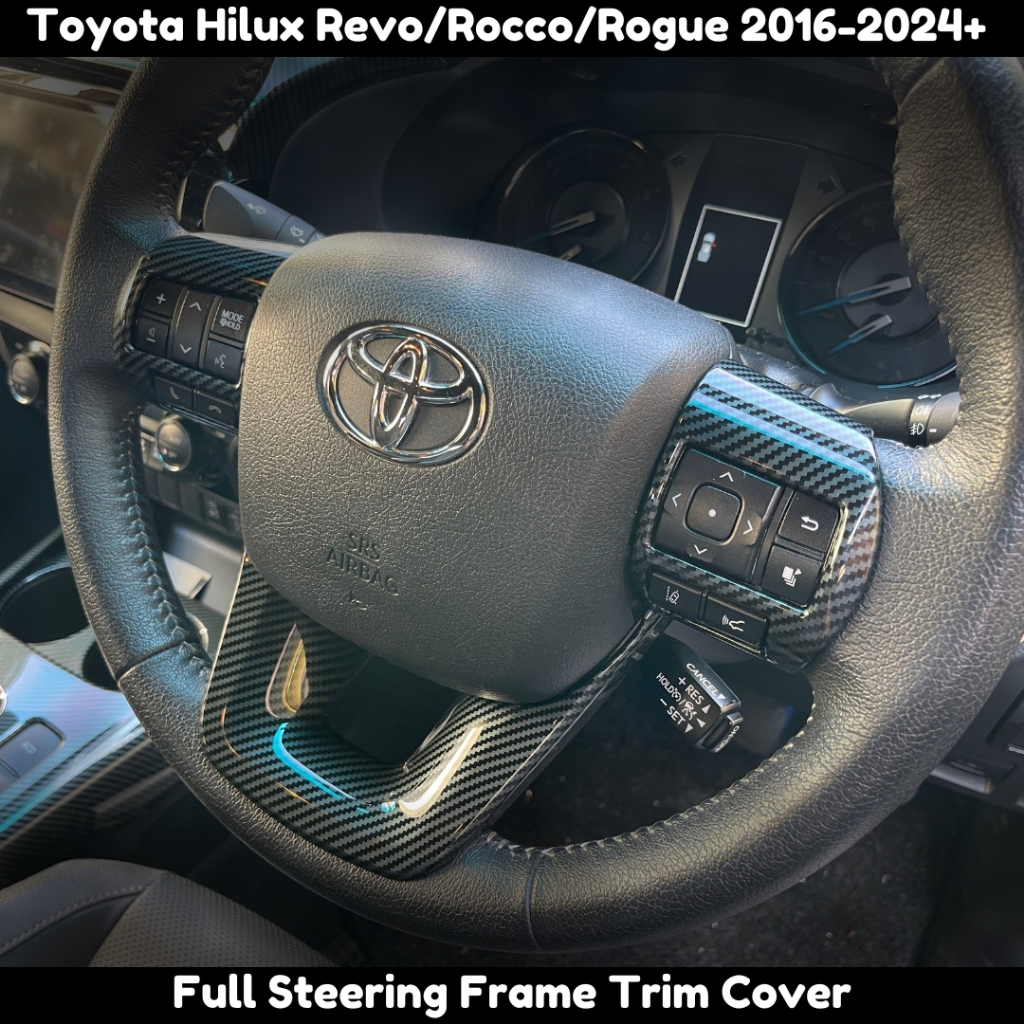 Toyota Hilux Revo/Rocco/Rogue 2016-2024+ Carbon Trim Full Steering Trim ...