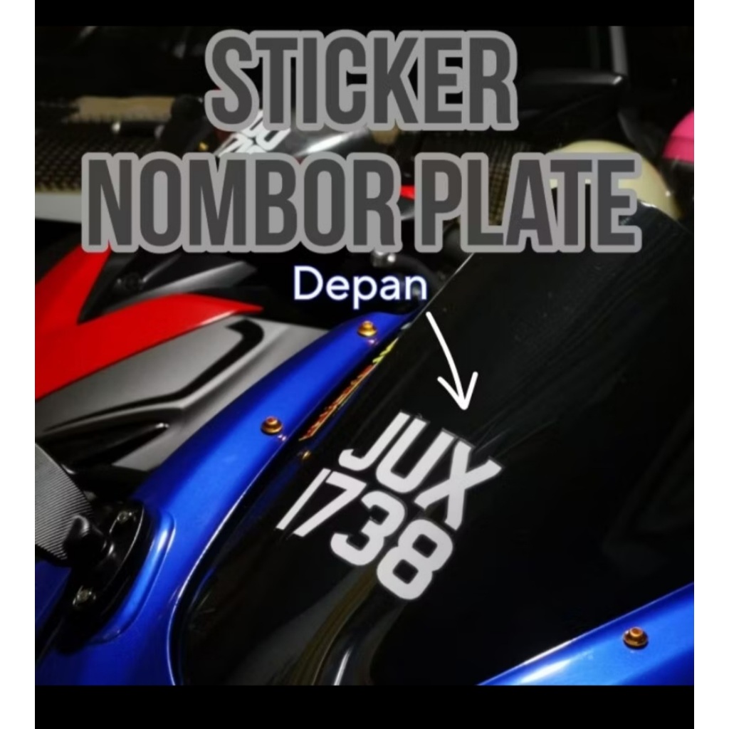 Sticker Nombor Plate Motor | Shopee Philippines