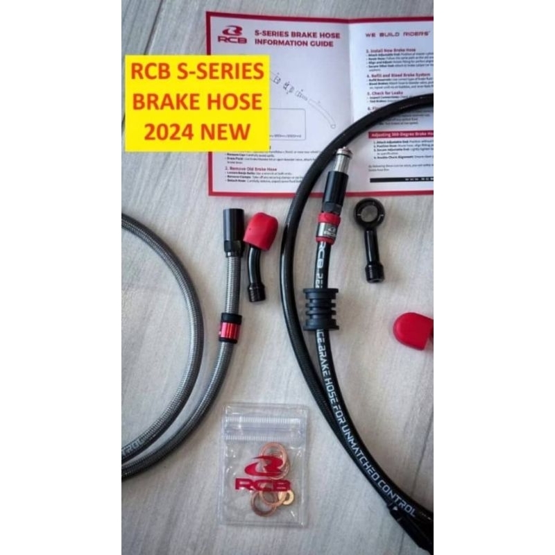 RCB S Series Brake Hose Titanium & Silver 550mm / 850mm / 950mm ...