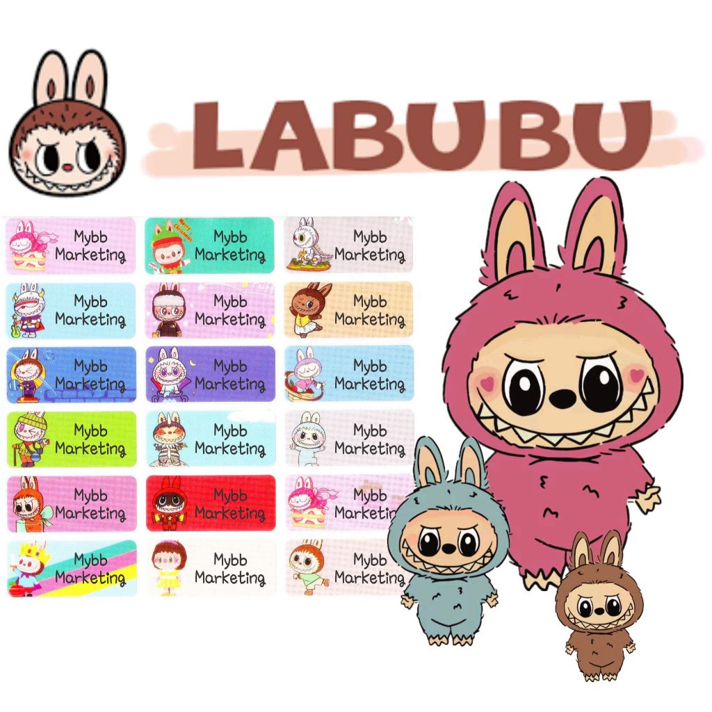 Labubu Name Sticker (waterproof) | Shopee Philippines
