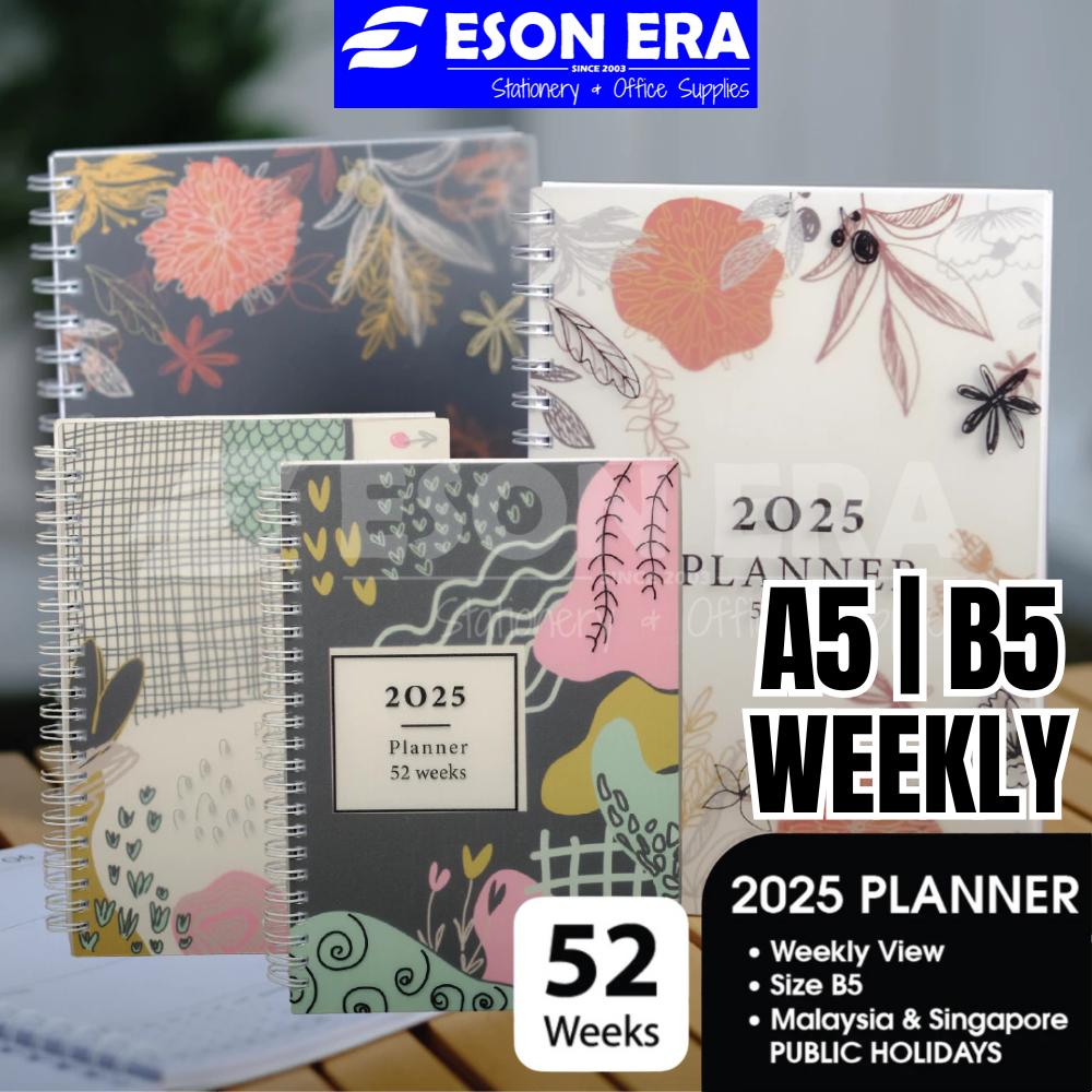 Handwriting 2025 B5 A5 Weekly Planner with Single Line Notes PWD-B5 PWD ...