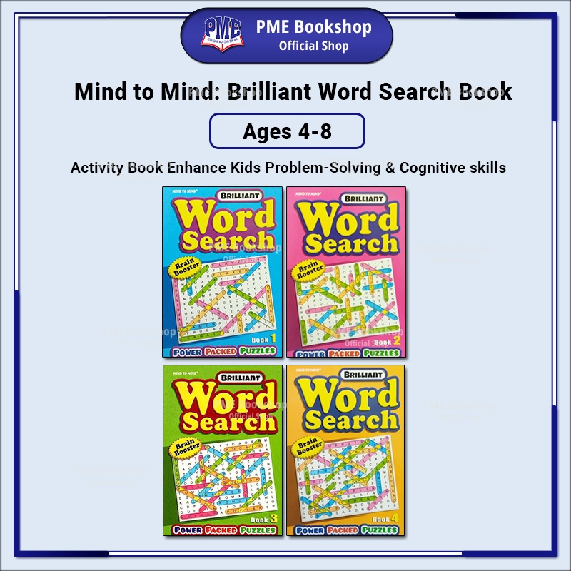 【PME Bookshop】 Mind to Mind: Brilliant Word Search Book 1-4 Buku Cari ...