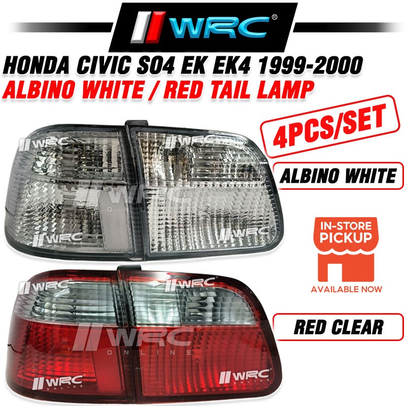 Honda Civic SO4 EK EK4 1999 - 2000 4 Door Albino White / Red Tail Lamp ...