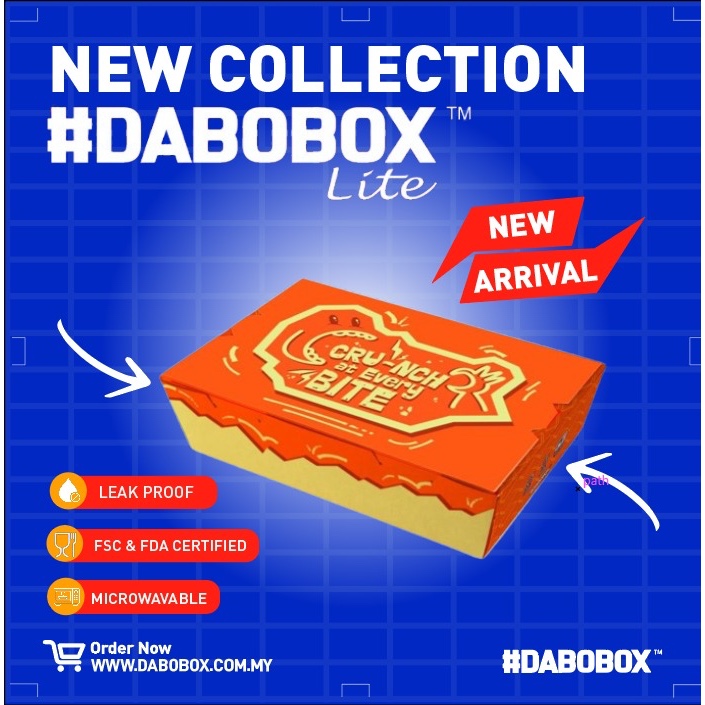 DABOBOX Lite Crunch at Every Bite Paper Box Food Box Food Packaging Take Away Box | Shopee ...