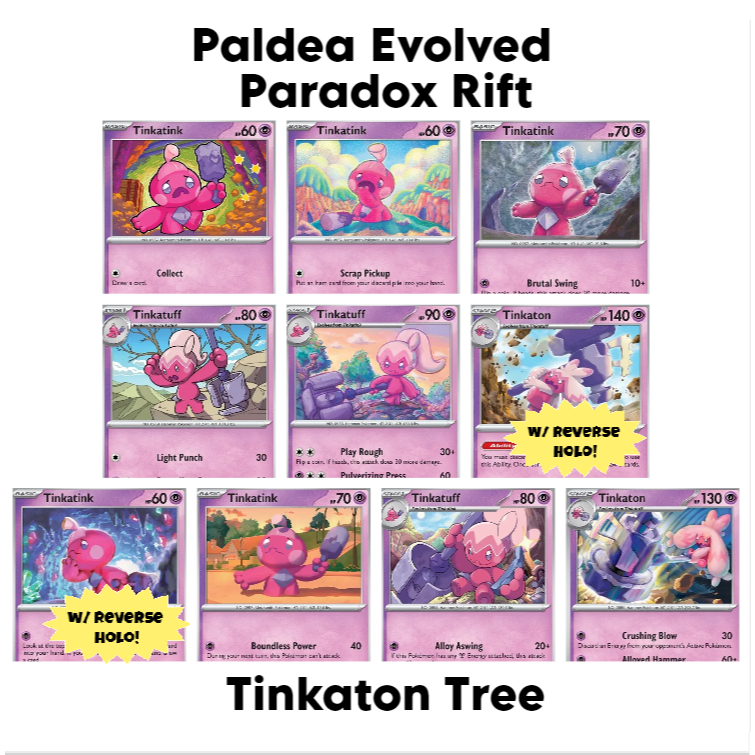 Pokemon TCG Tinkatink & Tinkatuff & Tinkaton [Paldea Evolved][Paradox ...