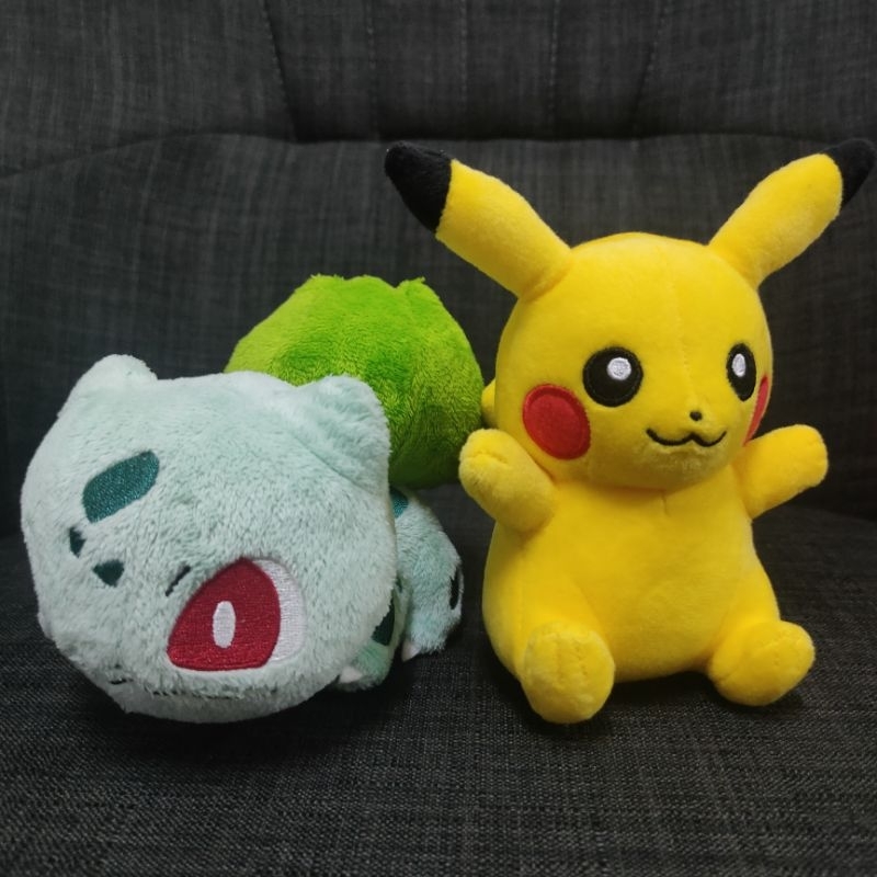 POKEMON PIKACHU DAN BULBASAUR PLUSH DOLL | Shopee Philippines