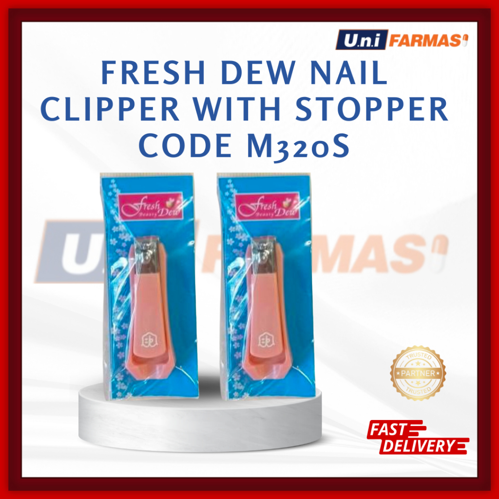 FRESH DEW NAIL CLIPPER WITH STOPPER CODE M320S (RANDOM COLOUR) | Shopee ...