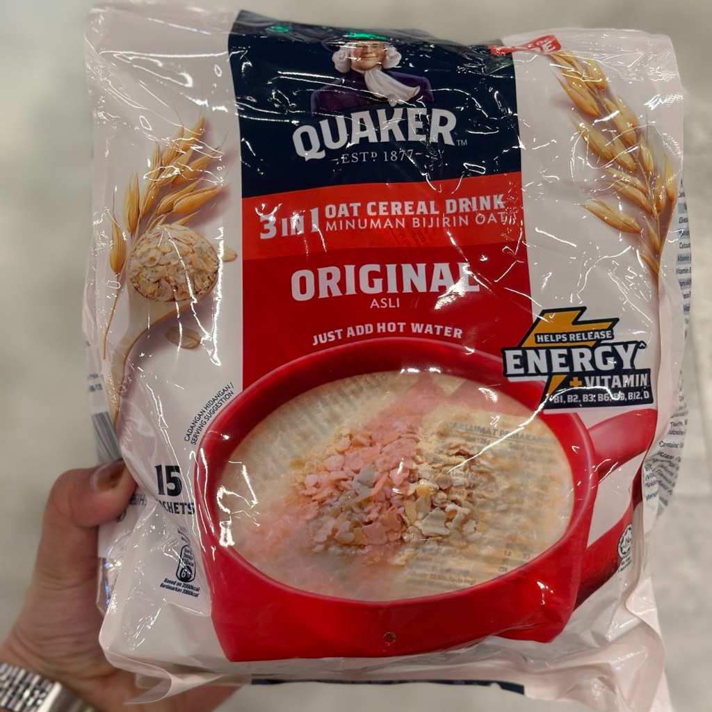 QUAKER 3 IN 1 OAT CEREAL DRINK 15 Sachet | Shopee Philippines