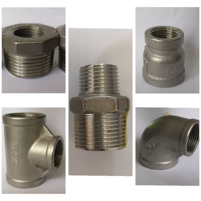 SUS304 STAINLESS STEEL PIPE FITTING BUSH REDUCING SOCKET ELBOW TEE ...
