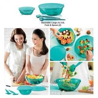 Tupperware Stackable Premium Prosperity Bowl Aqua Light Blue 1L /2L /3 ...