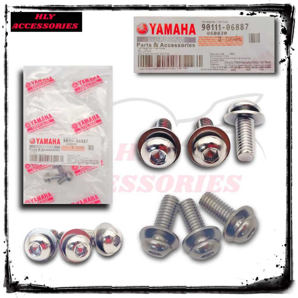 Exhaust Cover Screw Washer Ekzos Skru Allen Yamaha Y15ZR/LC135/SRL115FI ...
