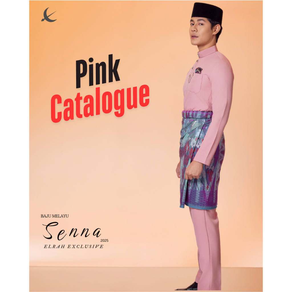 ELRAH EXCLUSIVE BAJU MELAYU SENNA 2025 PINK CATALOGUE SLIM FIT | Shopee ...