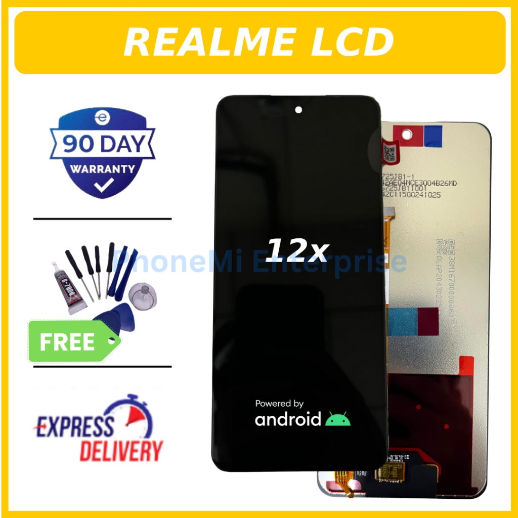Realme 12x LCD Display Touch Screen Compatible for Realme 12x (5G ...