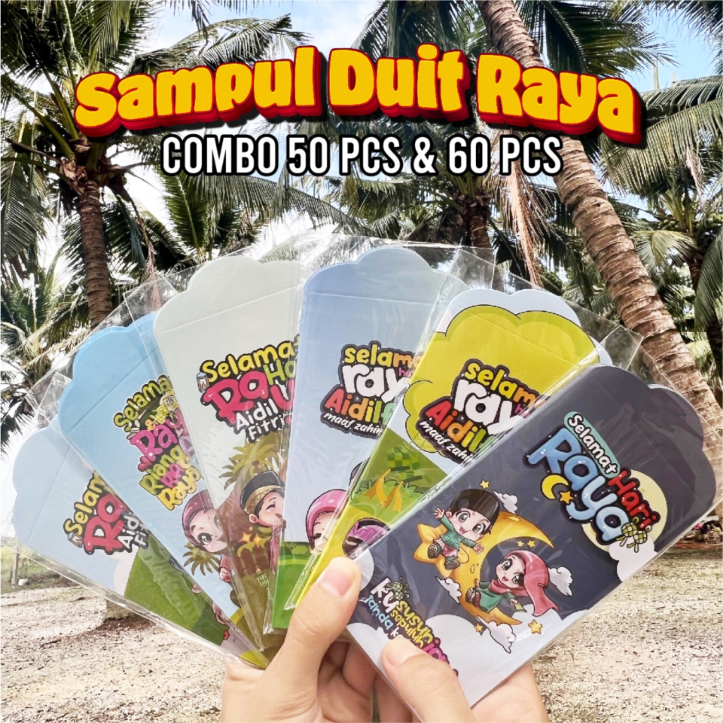 2025 Combo Sampul Duit Raya Combo Set Exclusive (50s/10 PAKET & 60S/ 6 ...