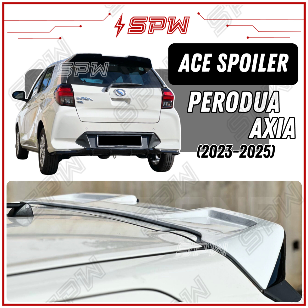 Perodua Axia Facelift 2023 2024 2025 V2 V3 ACE Spoiler Gear Up OEM Rear ...