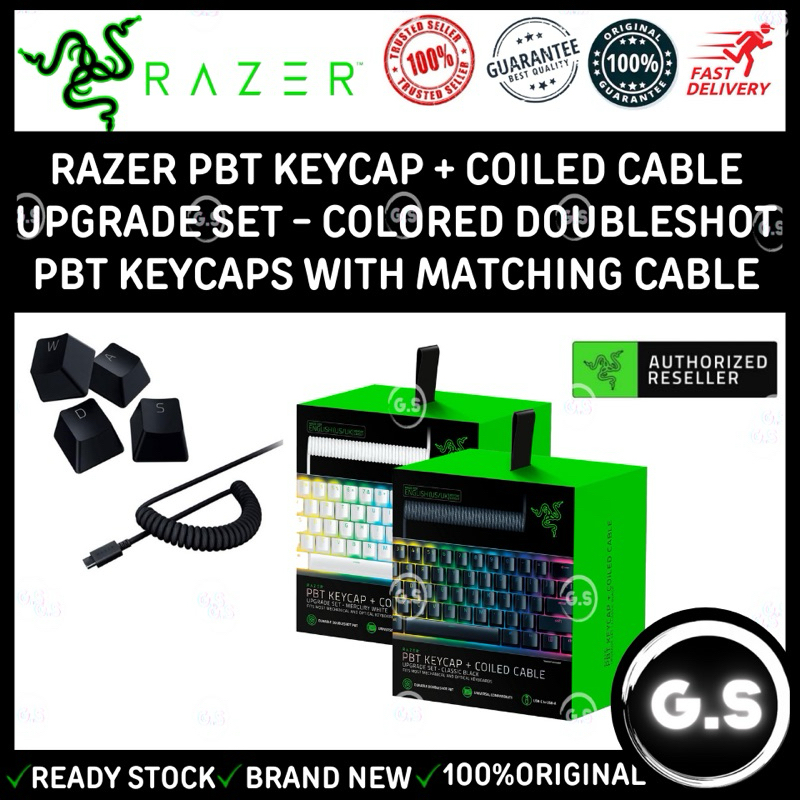 RAZER PBT KEYCAP + COILED CABLE UPGRADE SET | Shopee Philippines