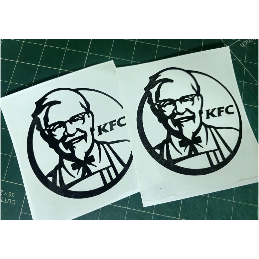 KFC STICKER, STICKER CUTTING TAMPAL LUAR DAN TAHAN LASAK.STICKER BRAND ...