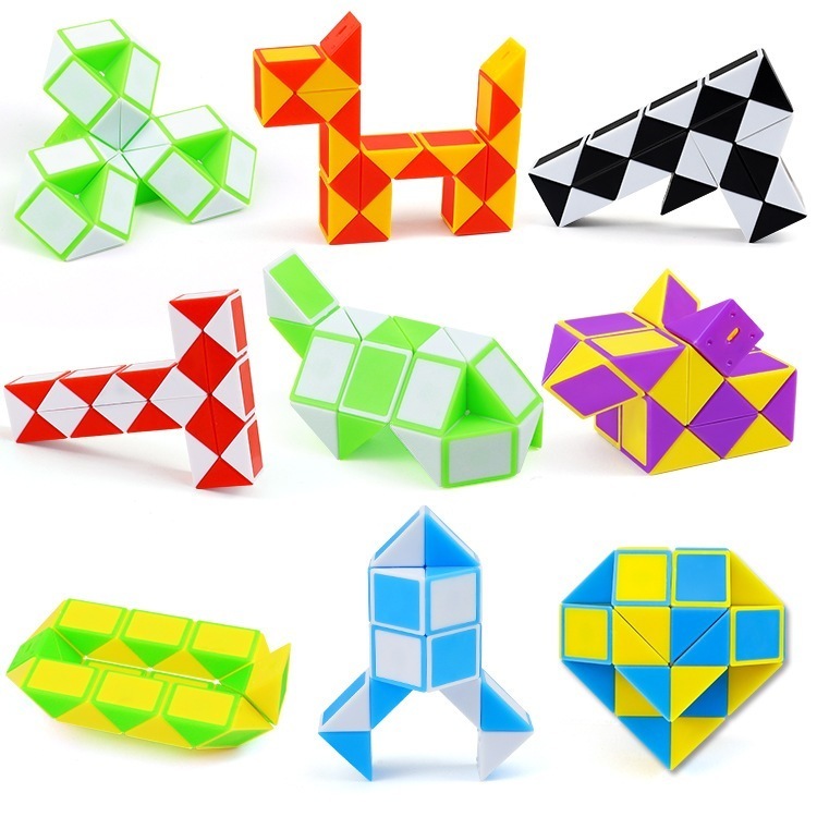 3142 Mini Twist Puzle Magic Snake Cube Ruler Fidget Sensory Snake ...