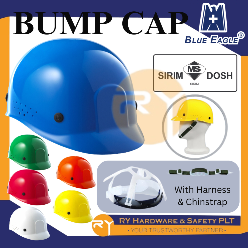 [SIRIM & DOSH] PE Light Weight Bump Cap with Chin Strap SIRIM Approval ...