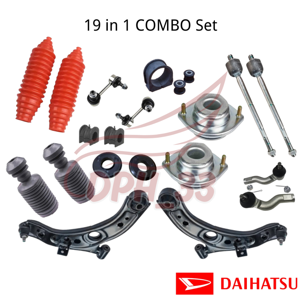 [19 IN 1 SET] Front Lower Arm Absorber Mounting Cover Link Bush ...