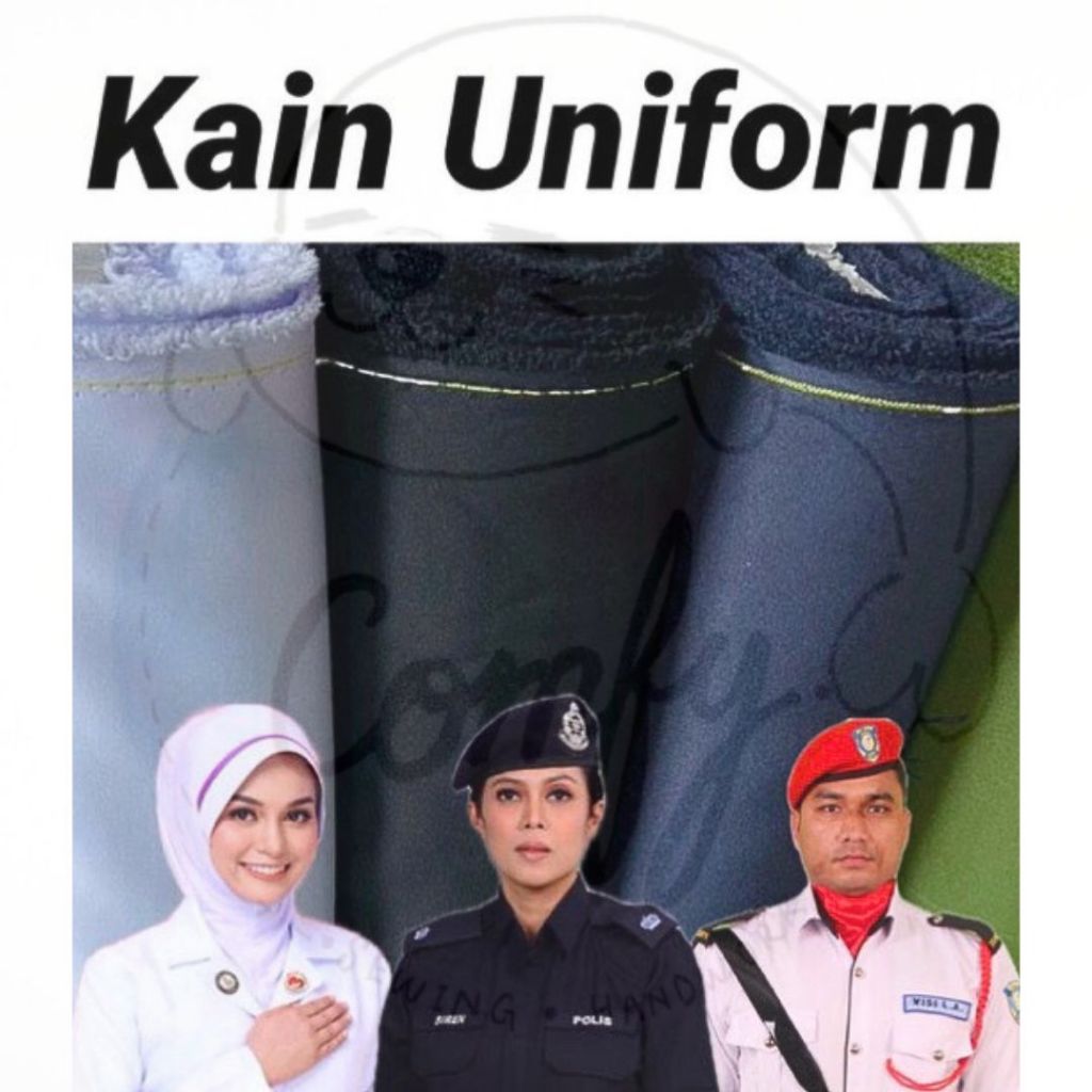 60" Kain Baju Seragam Polyster Yellow Line / Kain Uniform / Kain ...
