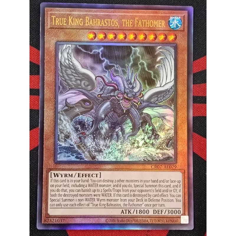 YUGIOH KONAMI CR07-AE079 True King Bahrastos, the Fathomer (UTR) | Shopee Philippines