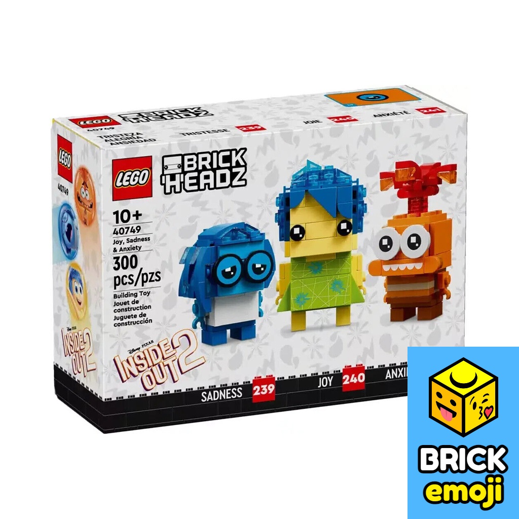 LEGO 40749 BrickHeadz Disney and Pixar Joy, Sadness & Anxiety | Shopee ...